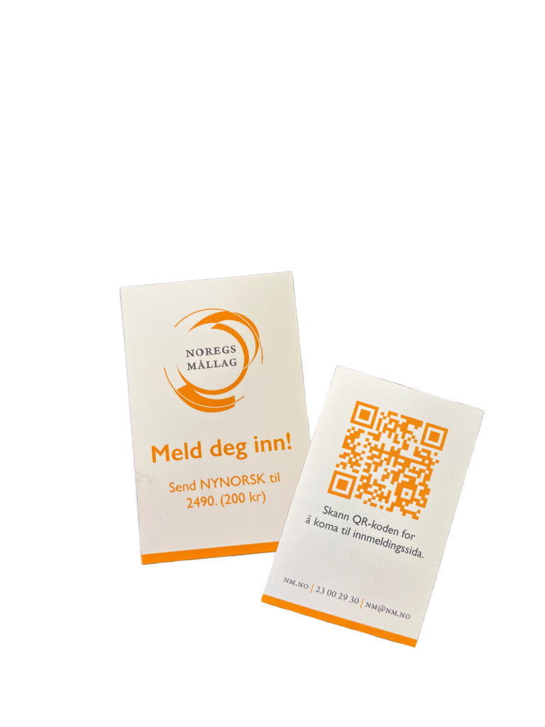 Visisttkort - Meld deg inn! - Noregs Mållag